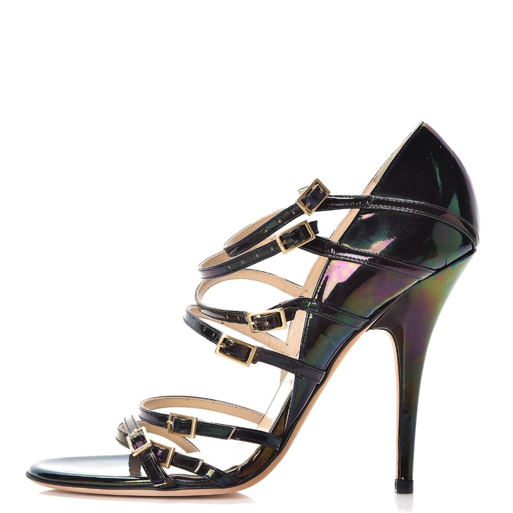 Jimmy Choo Atlas Oil Slick Iridescent Multi-Strap - Gem